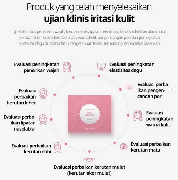 Masker Wajah CareCella Facial Line-Up Gel Korea – Suplemen Herbal Kesehatan