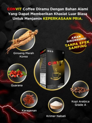 CONVIT MINUMAN KOPI HERBAL PRIA TAHAN LAMA DAN KUAT – Suplemen Herbal Kesehatan